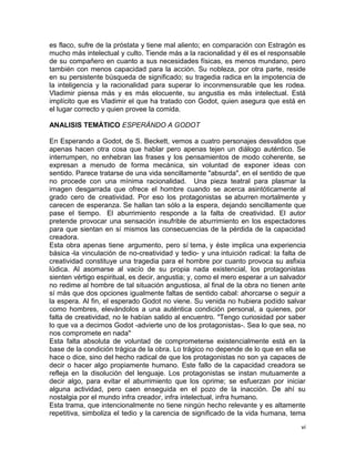 ANALISIS DE "ESPERANDO A GODOT" | DOCX