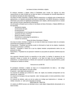 Trabajo bdoo | PDF