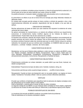 Trabajo bdoo | PDF