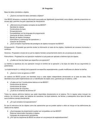 Trabajo bdoo | PDF