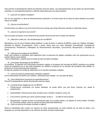Trabajo bdoo | PDF