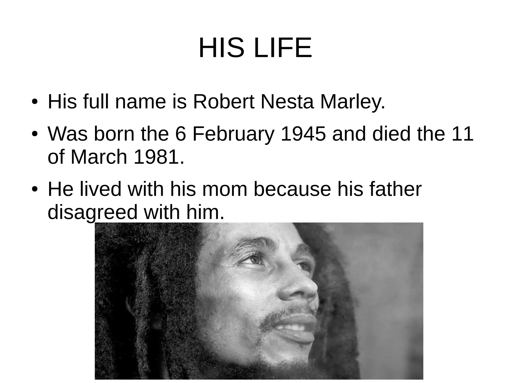 Bob Marley project | ODP