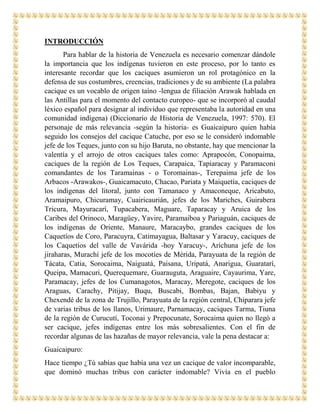 Trabajo cacique | DOCX