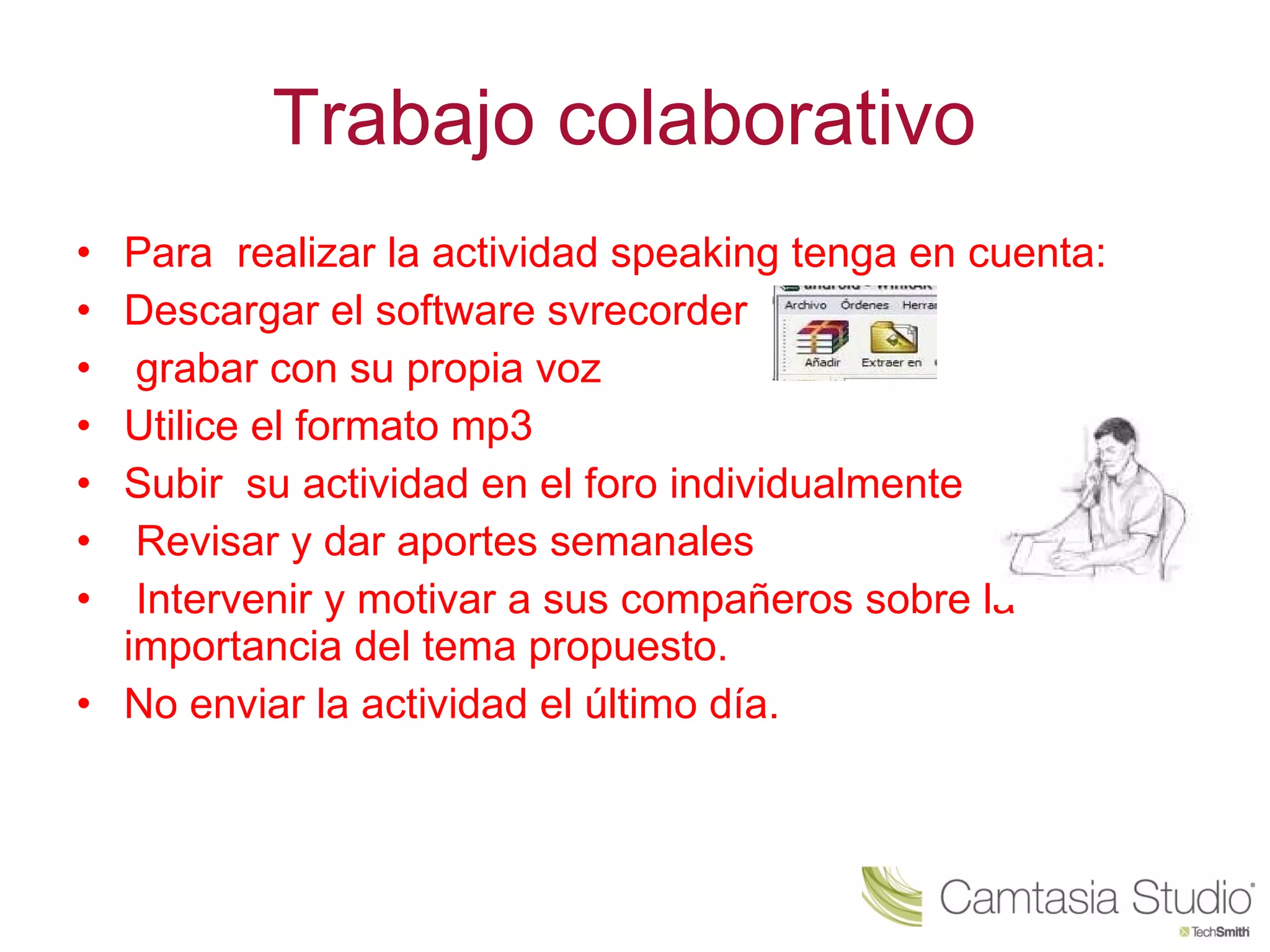 Trabajo colaborativo speaking | PPT