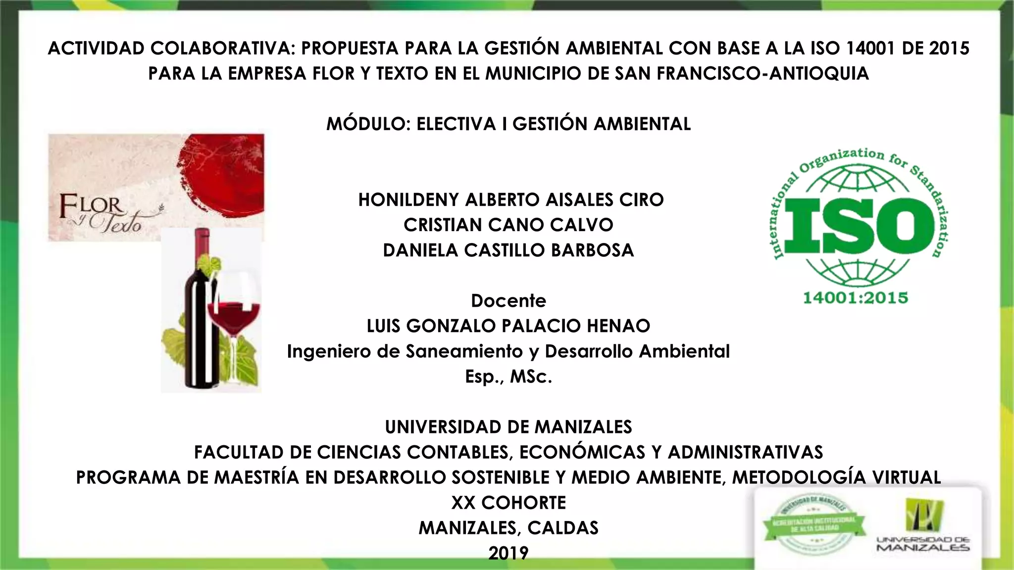 Trabajo colectivo Sistema de Gestión Ambiental | PPTX
