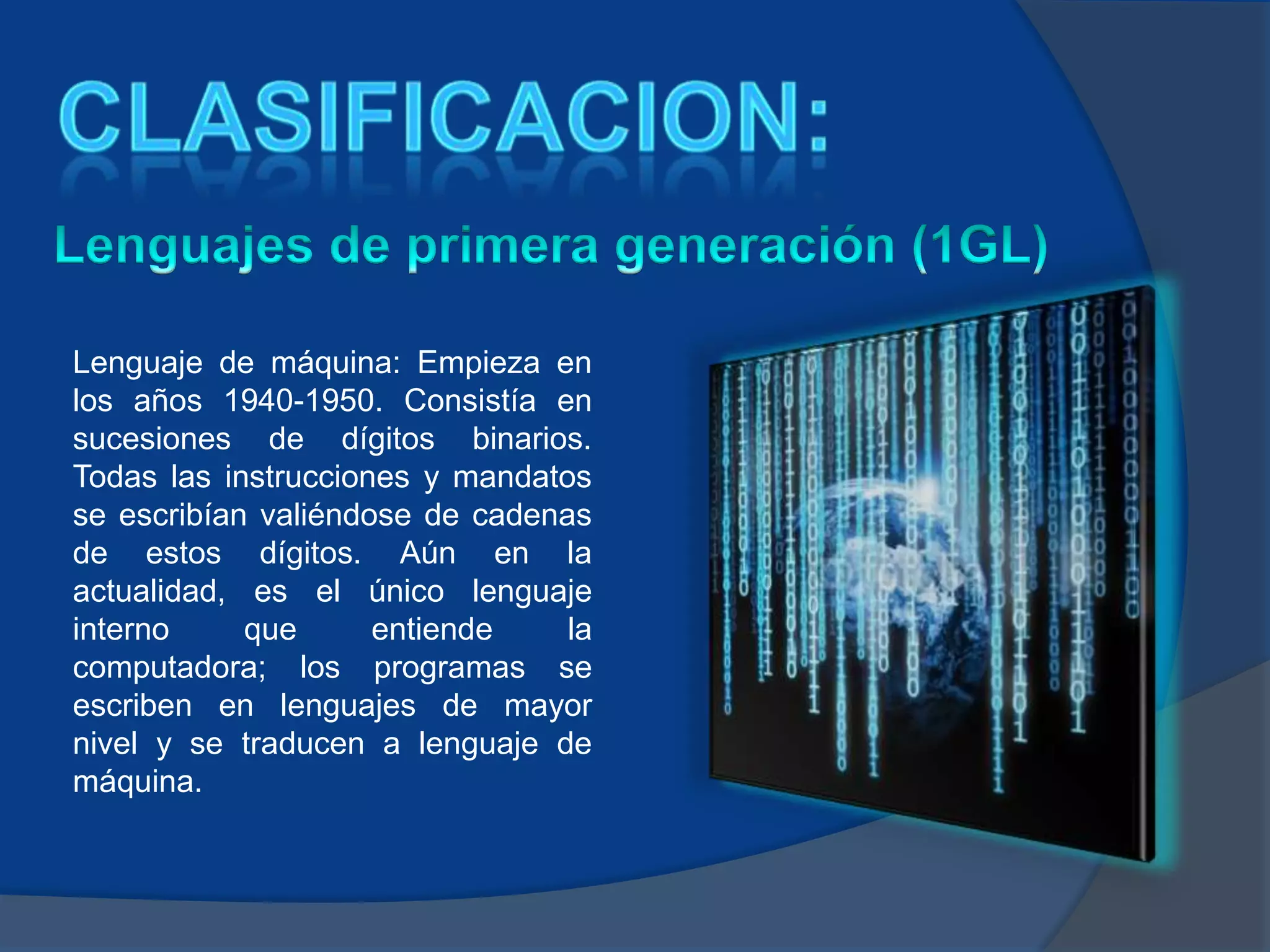 Clasificacion Lenguajes de Programacion por Su Generacion | PPT