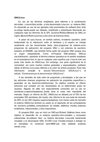 PROGRAMAS DE APLICACIÓN EL LINUX | DOCX