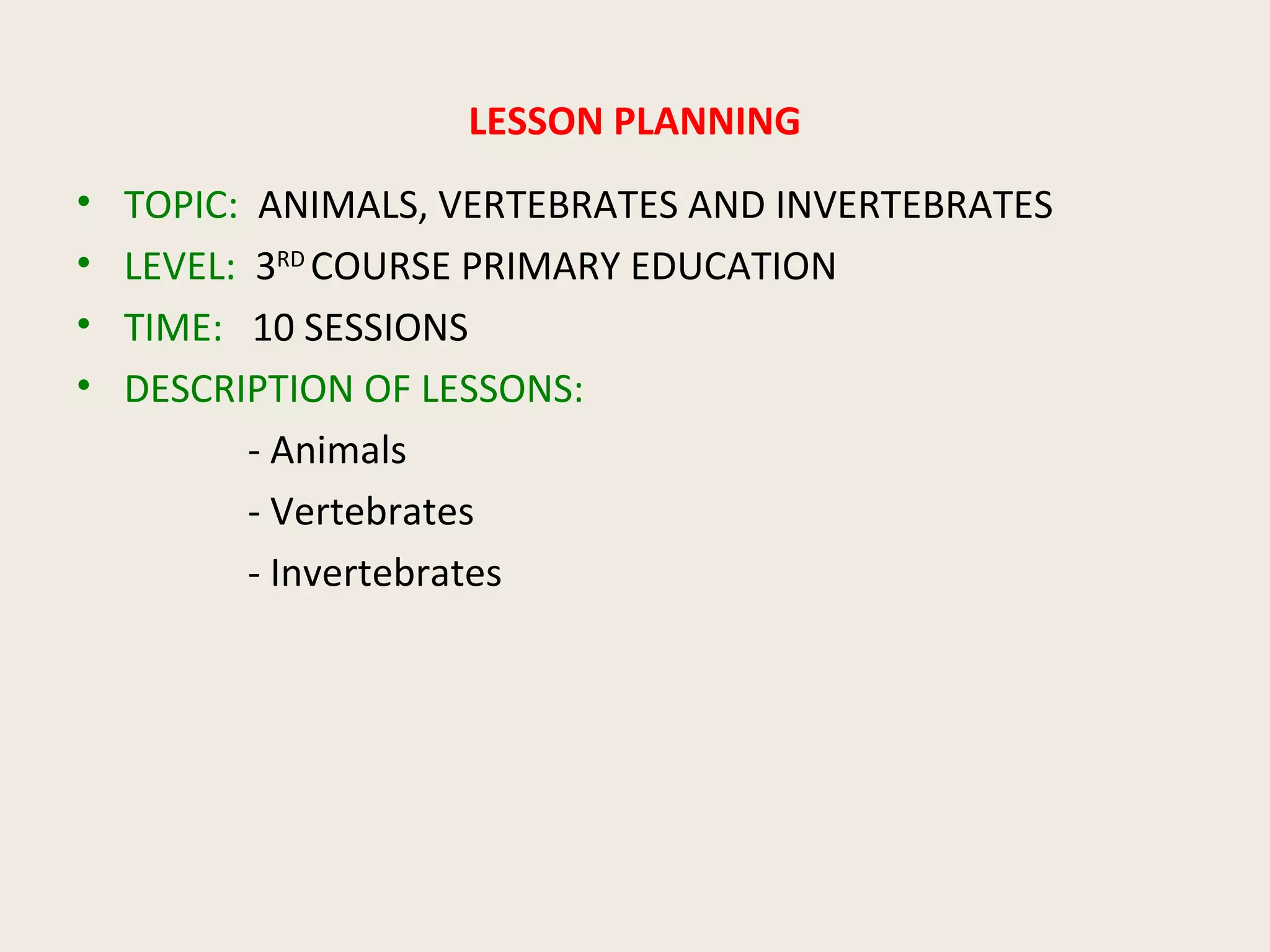 ANIMALS vertebrates and invertebrates | ODP