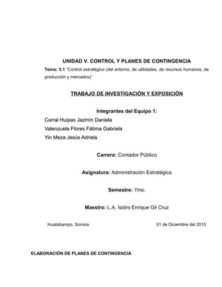 Trabajo de administracion unidad 5 profe isidro enrique gil cruz | DOC