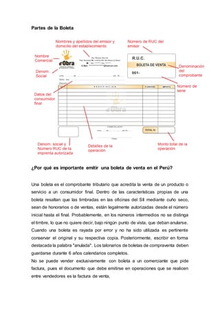 Trabajo de boletas de venta final | DOCX