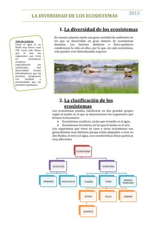 La Diversidad En Los Ecosistemas | PDF