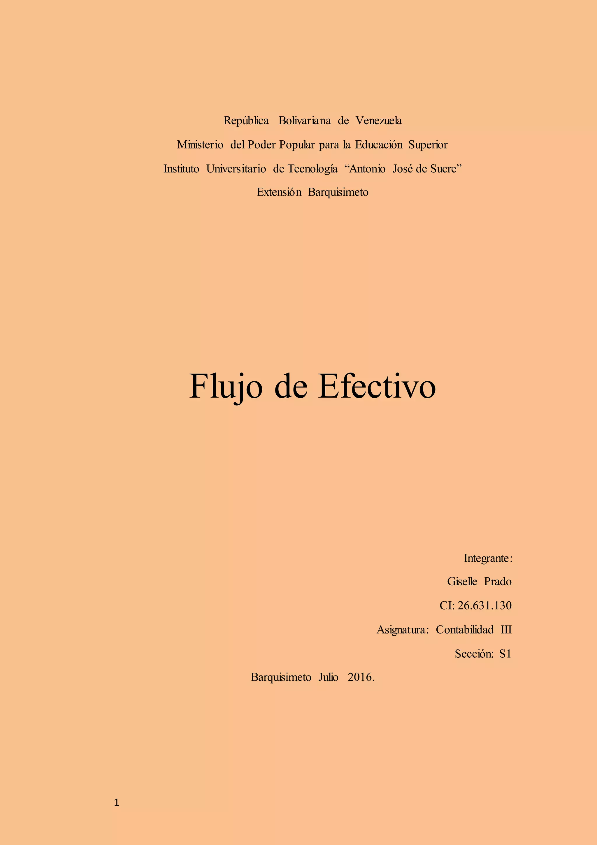 Estado De Flujo De Efectivo Pdf