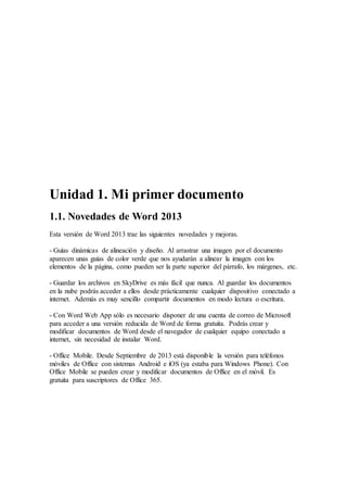Modo de uso de Microsoft Word 2013 | PDF