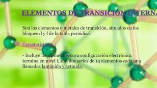 Trabajo de elementos transicion | PPTX