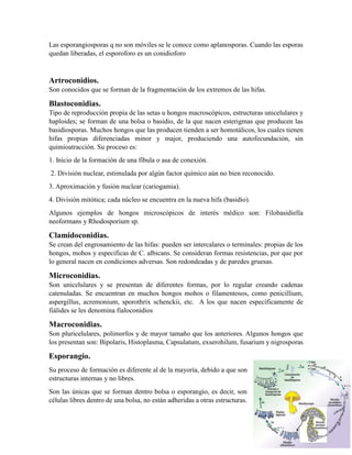 Hongos y las estructuras que dañan el cuerpo del animal | PDF
