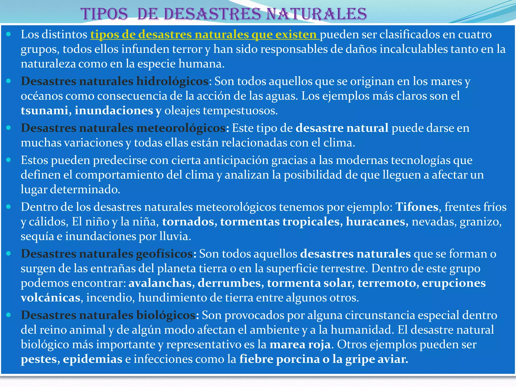 DESASTRES NATURALES | PPTX