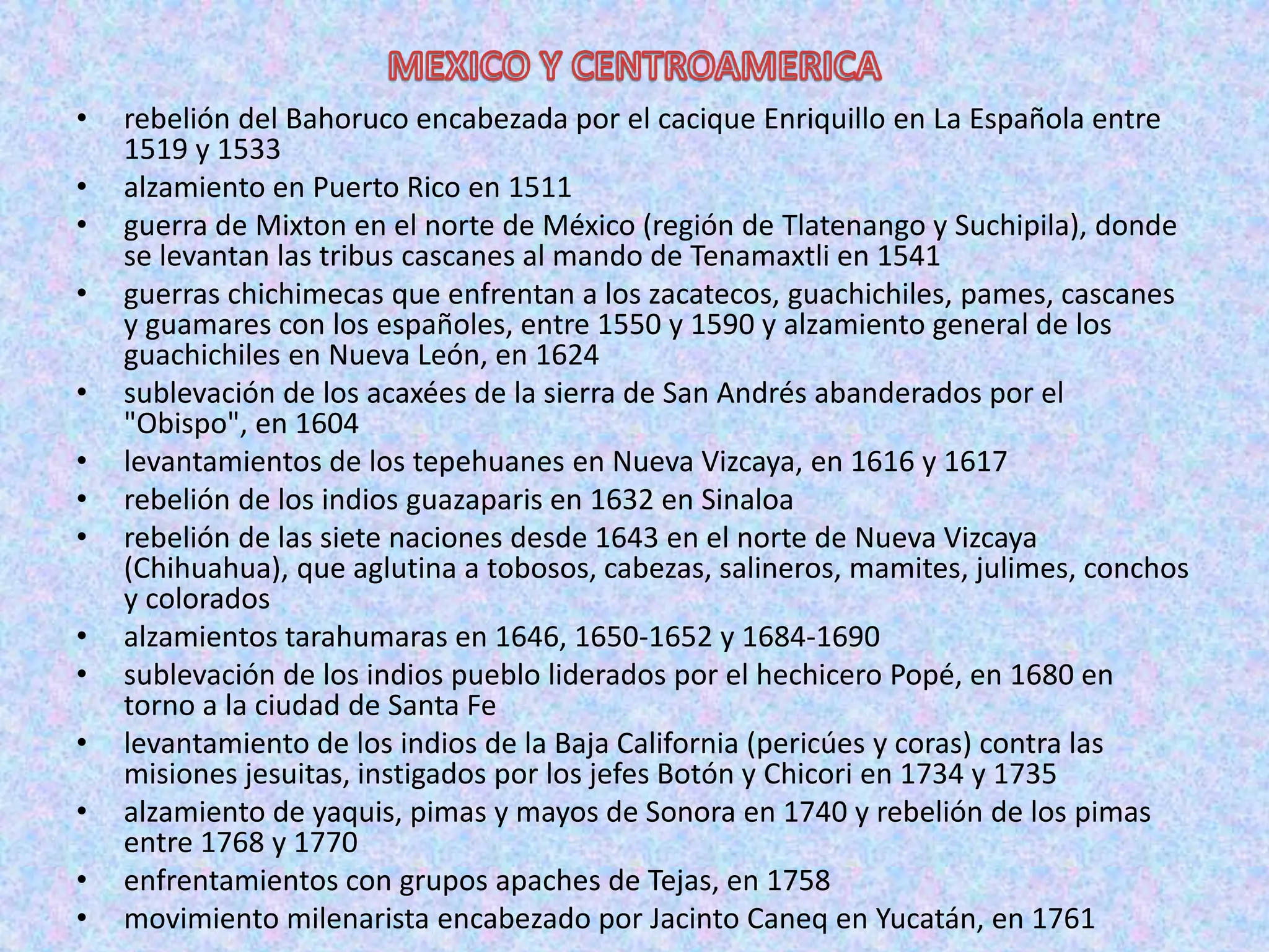 La resistencia indigena en america | PPTX