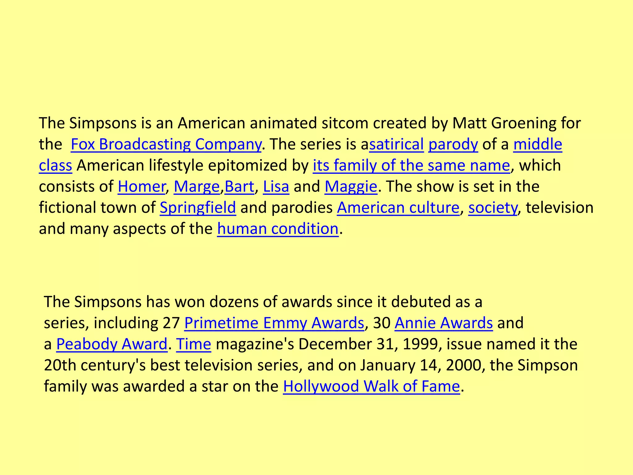 The Simpsons (by Amanda & Sandra) | PPTX