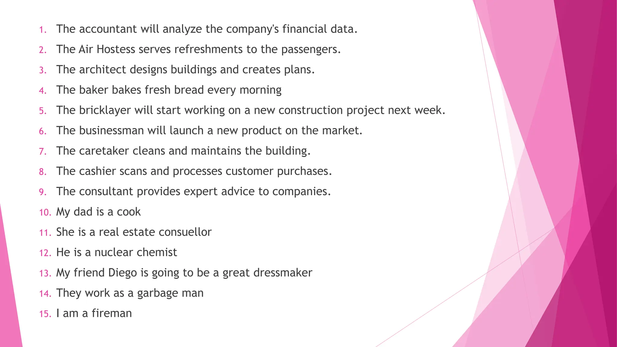 35 oraciones en ingles con los oficios.pptx