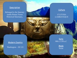 PRE - COLUMBIAN TREASURE | PPTX | South America Travel | Travel Locations