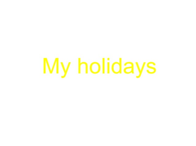 My holidays, Mari Jose 2º ESO | ODT