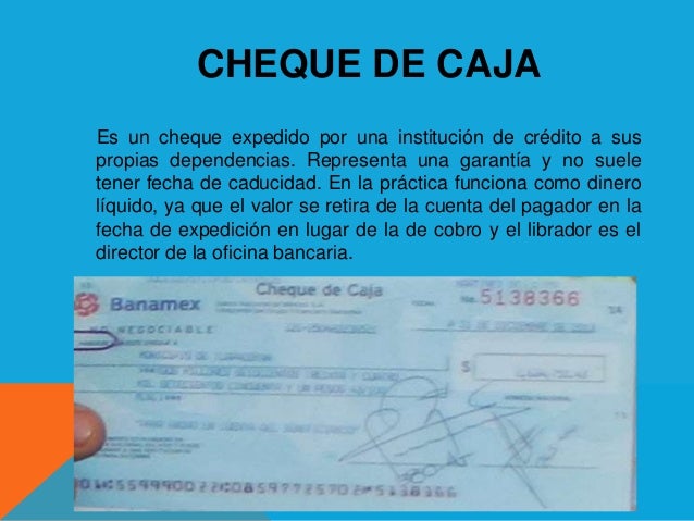 Cheques de caja - Imagui