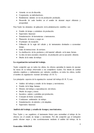 EL ENFOQUE CLASICO DE LA ADMINISTRACIÓN BASADO EN EL RELATO DE TAYLOR ...