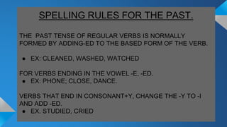 Past simple. Spelling and pronunciation rules. Beginners. | PPTX