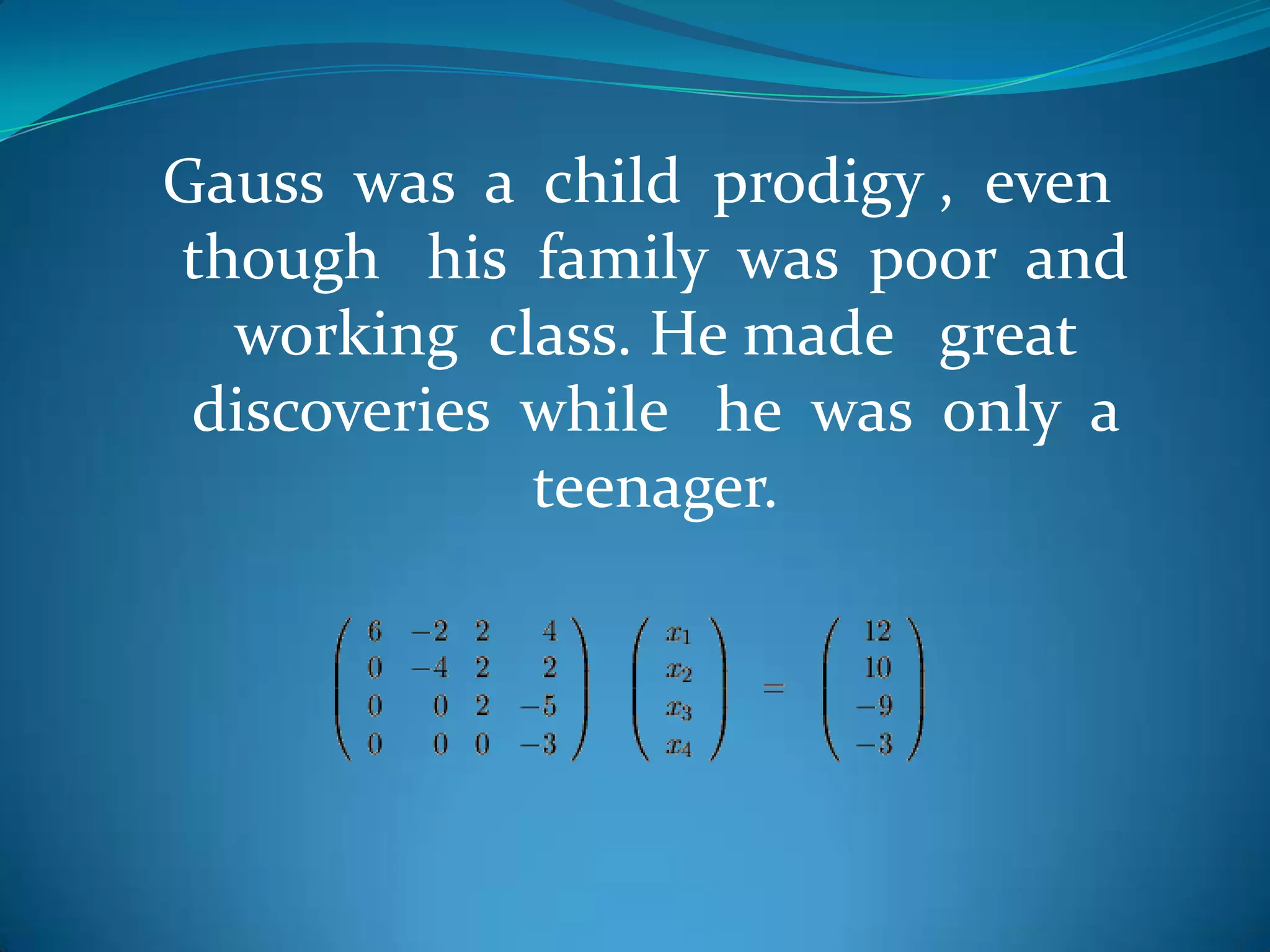 Maths Project - Gauss | PPT