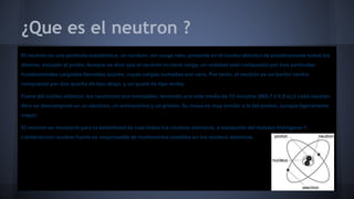 Trabajo de neutron | PPT