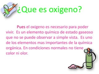Oxigeno | PPTX