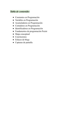conceptos básicos de programación en pseint | PDF