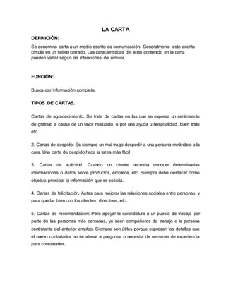 Ejemplo De Carta De Aviso Primera B