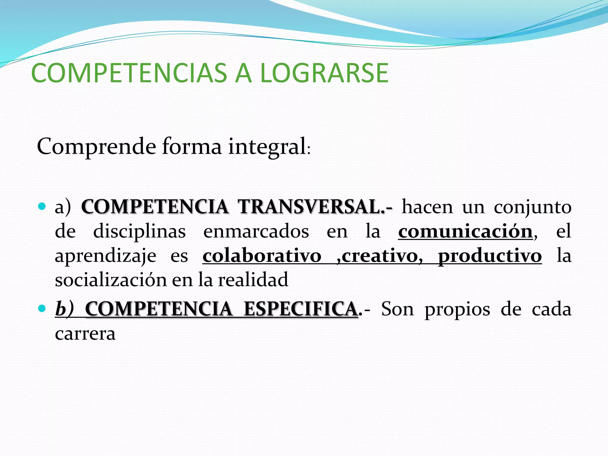 ENFOQUE POR COMPETENCIAS | PPT