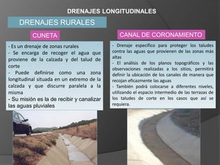 Drenajes longitudinales | PDF