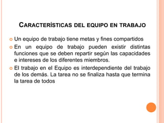 Trabajo en equipo | PPTX