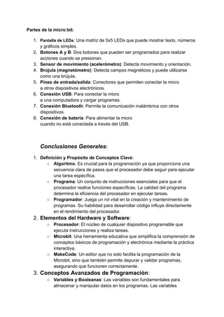 TRABAJO EN EQUIPO MICROBIT 9-3 EQUIPO 6. | PDF