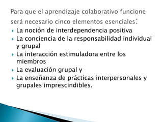 Trabajo en equipo y aprendizaje colaborativo | PPTX