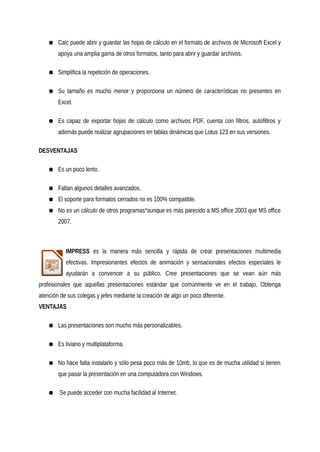 Herramientas de Libre Office | PDF