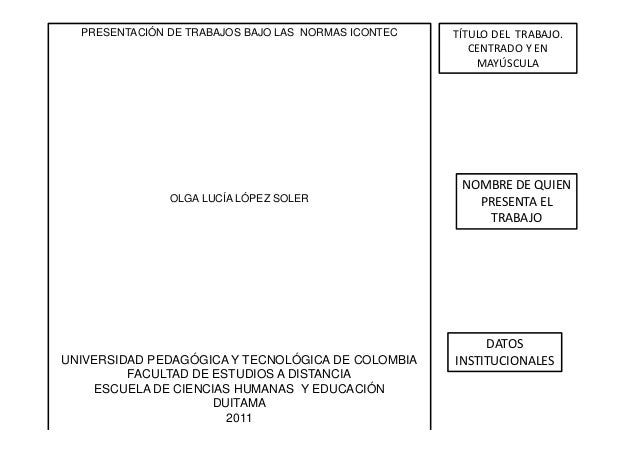 Portadas normas icontec - Imagui