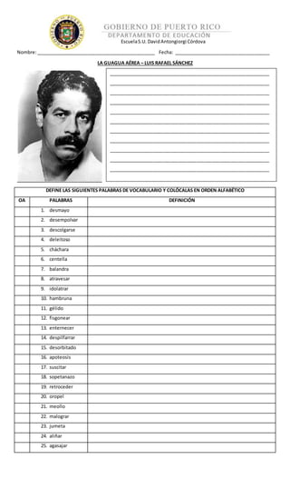 Trabajo especial La guagua aérea | DOCX