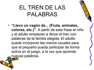 Trabajo estimulacion para la adquisición del lenguaje 0 a 6 años | PPT