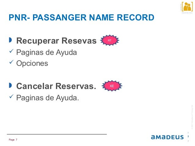 UNIDAD 1. PNR : PASSENGER NAME RECORD UNIDAD 1. PNR : PASSENGER NAME RECORD