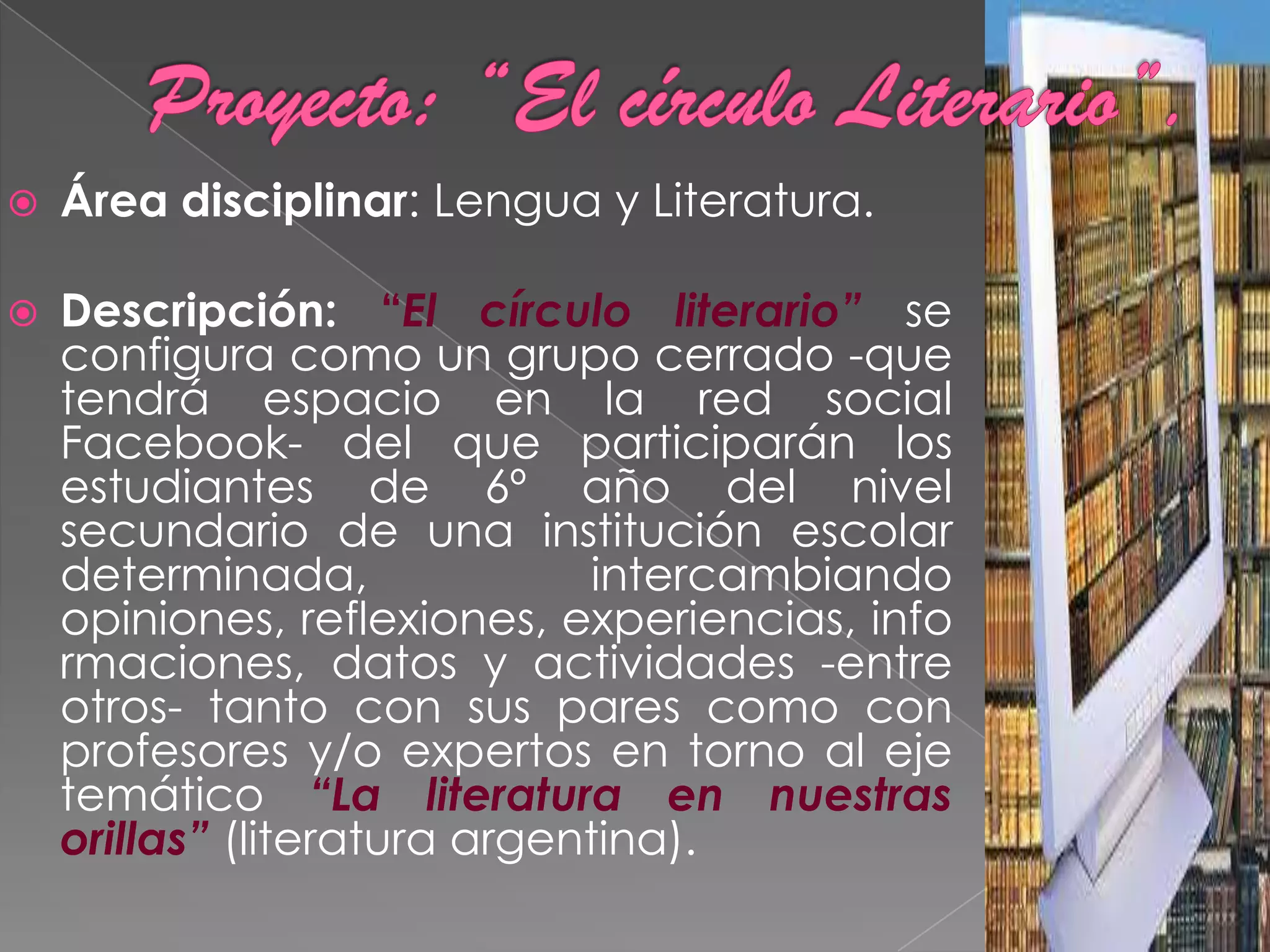 Trabajo final el círculo literario | PPTX