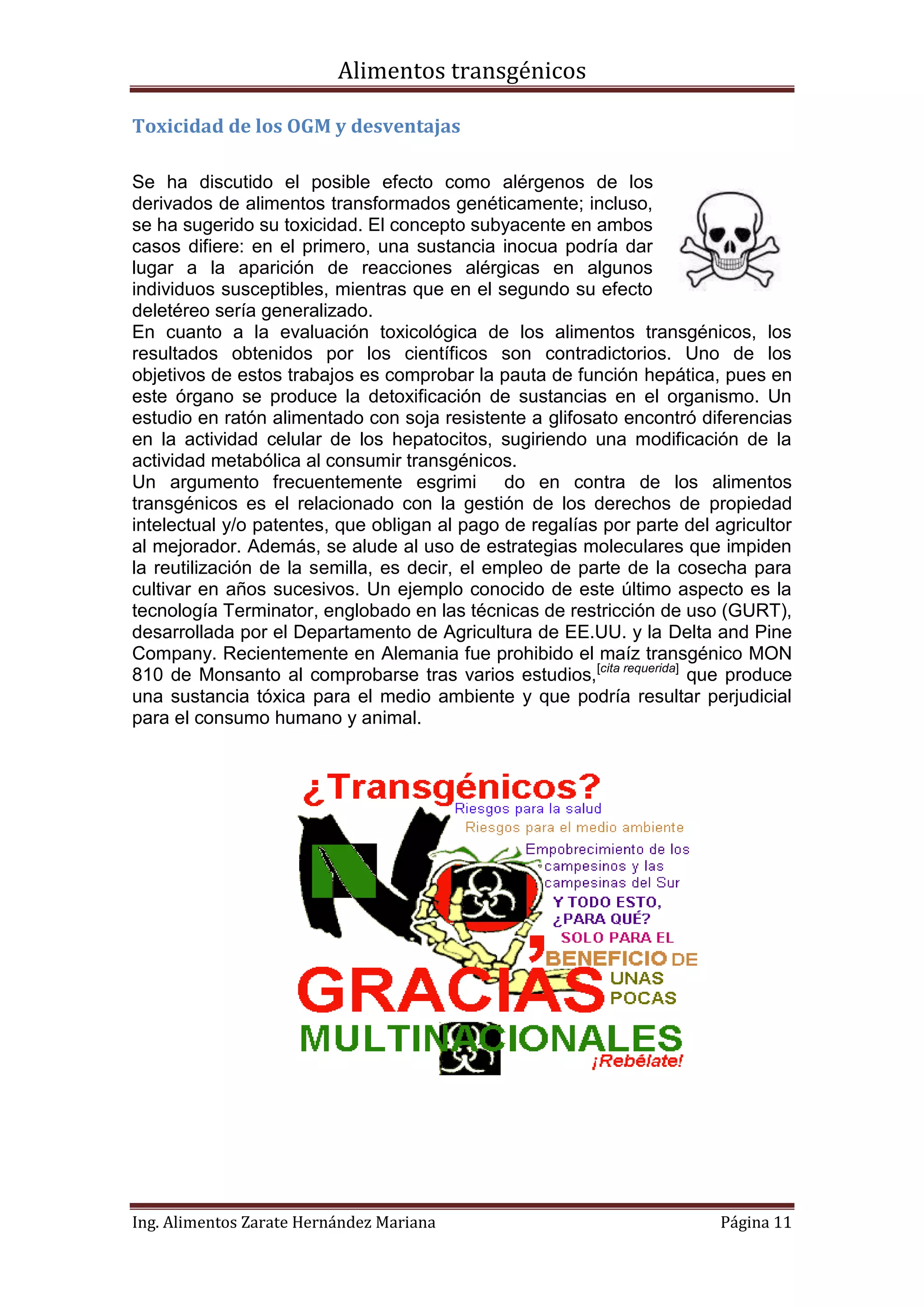 alimentos transgenicos | PDF