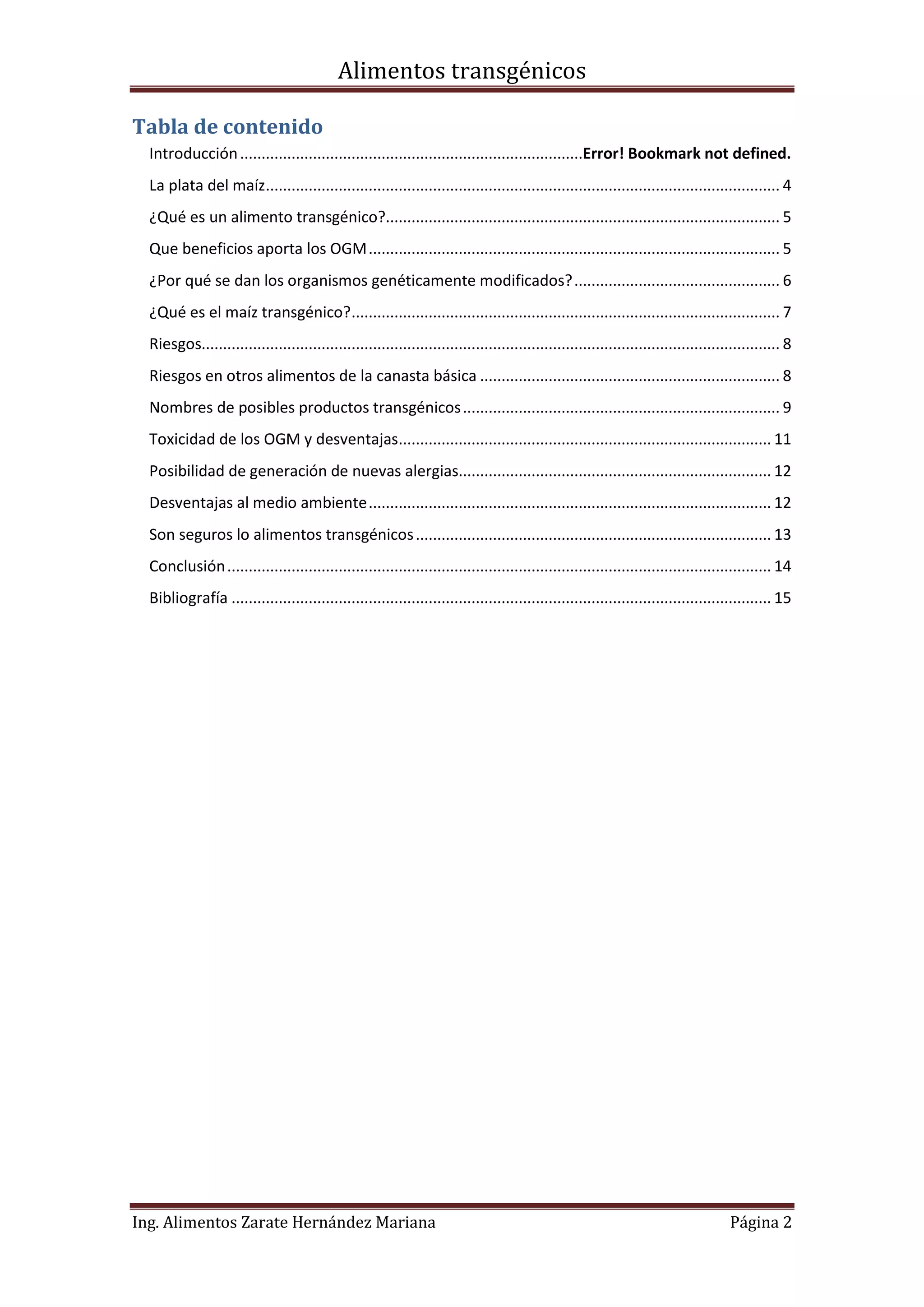 alimentos transgenicos | PDF