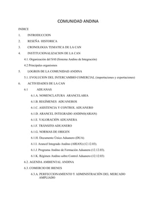 Slide sobre "COMUNIDAD ANDINA" | DOC