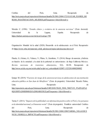 Anorexia nerviosa y factores psicosociales | DOCX
