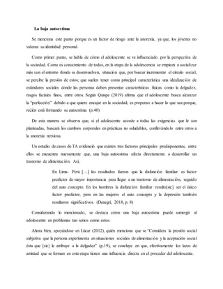 Anorexia nerviosa y factores psicosociales | DOCX