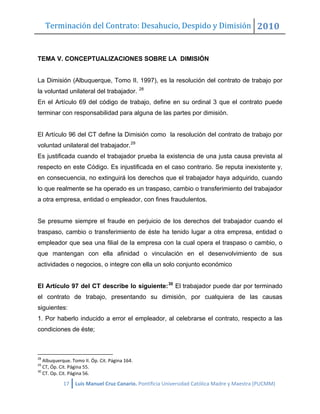 Diferencias entre: Despido, Dimisión y Desahucio | PDF